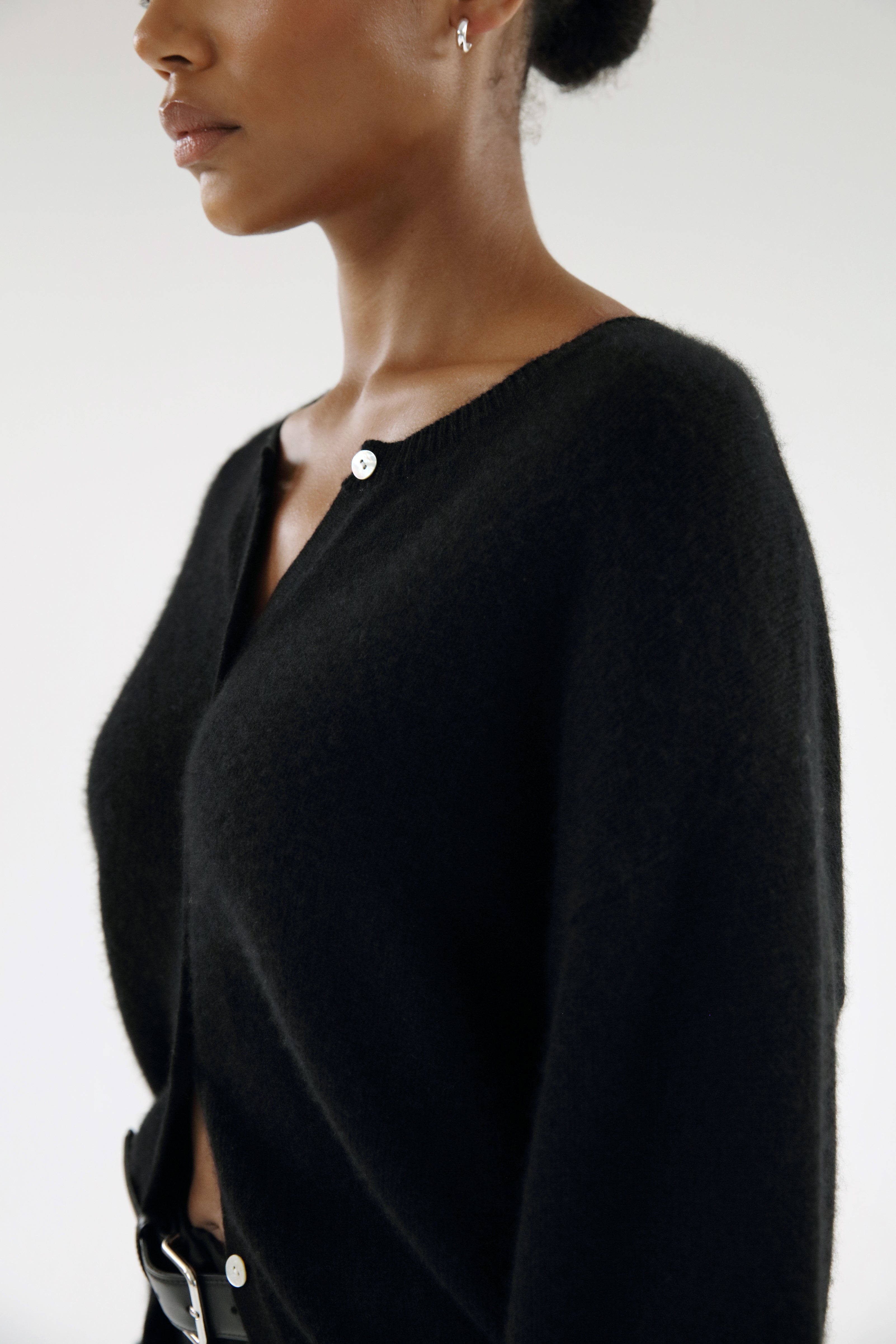 Coco Cardigan, black – ALMADA LABEL