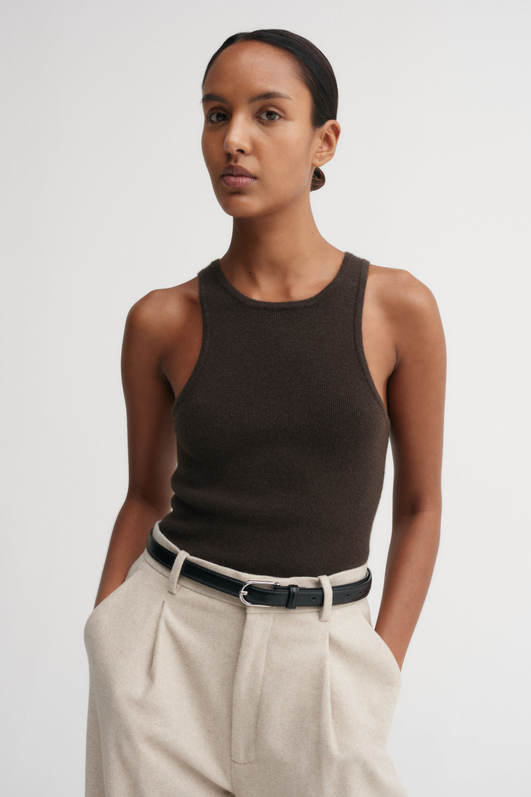 Luna Tank Top, chocolate – ALMADA LABEL