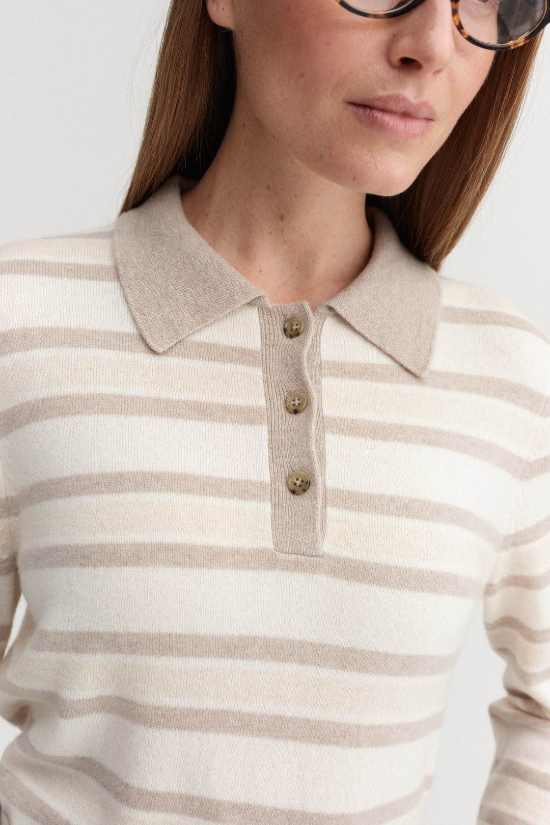 Minou Collar Sweater, stripe – ALMADA LABEL