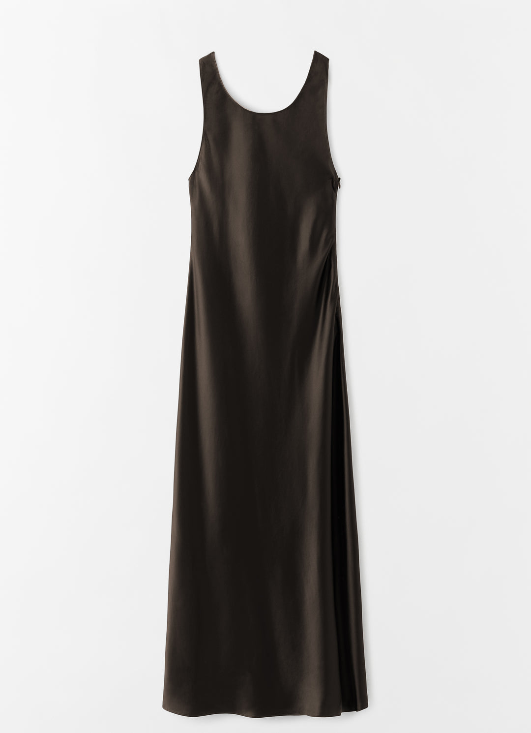 Zila Satin Dress, chocolate – ALMADA LABEL